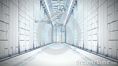 Futuristic Server Room 4k Animation Stock Footage - Video of ...