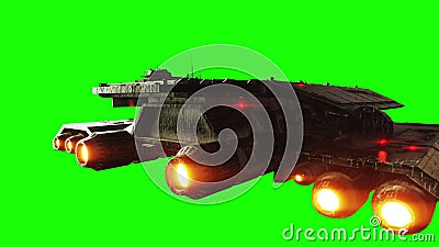 Futuristic Space Ship. Realistic Metal Surface Ship, Displacement and ...