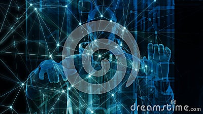 Futuristic Technology Concept Backdrop Binary Code Algorithm Computer ...