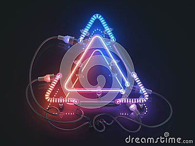 Futuristic Ultraviolet Triangle Frame Border. Royalty-Free Stock Photo ...