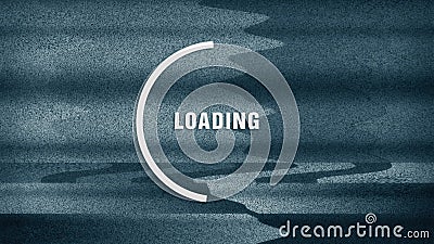 Fuzzy Static Loading Screen with Animated Graphic Stock Footage - Video ...