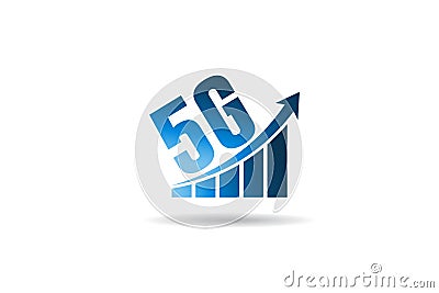 5G Fast Network Logo. Speed Internet 5g Concept. Wifi Bars Symbol Of ...