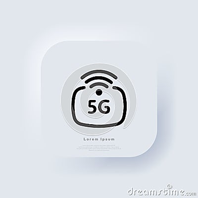 5g Icon. 5G Network Wireless Systems And Internet. Communication ...