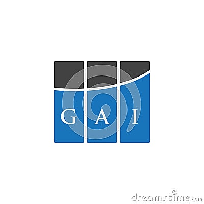 GAI Letter Logo Design On WHITE Background. GAI Creative Initials ...
