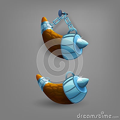 Game Icons Of Medieval Horn. Cartoon Vector | CartoonDealer.com #70547205