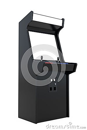 Gaming Arcade Machine With Blank Screen For Your Design. 3d Rend ...
