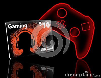 A Gaming System Gift Card Is Seen Royalty-Free Illustration ...