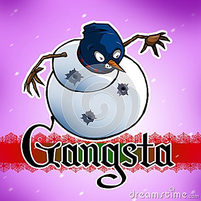 Gangsta Snowman Stock Photos - Image: 1542313