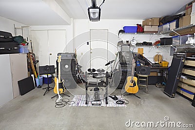 Garage Band Music Equipment Stock Photography - Image: 26039402