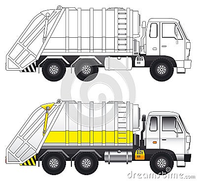 Garbage Compactor Truck Vector | CartoonDealer.com #5853785