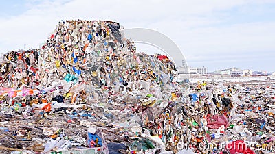 Garbage Dump, Landfill, Junkyard, City Dump. Dolly Shot. Stock Footage ...