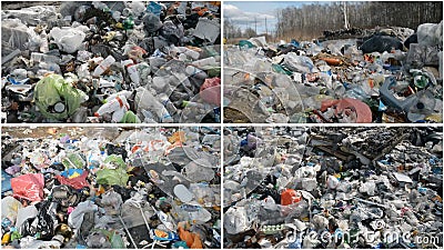 Garbage Dump of Plastic Waste in Nature Stock Video - Video of polluted ...