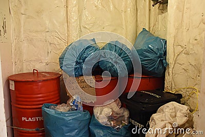Garbage In Fireproof Garbage Room Protected By Water Sprinkler System ...