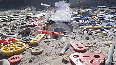 Garbage and Remains of Old and Dirty Objects Abandoned on a Site Moved ...