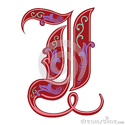 Garnished Gothic Style Font, Letter I Royalty Free Stock Image - Image ...