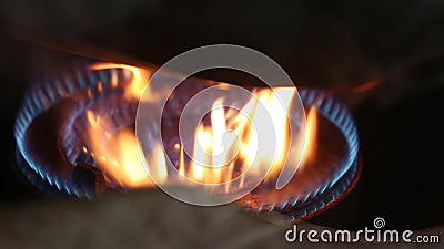 Gas Burner Stove Oven Fire Burning Stock Video - Video of blue, heat ...
