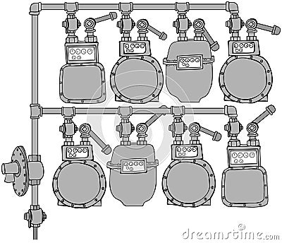 Gas Meter stock illustration. Illustration of nipple, dennis - 31282