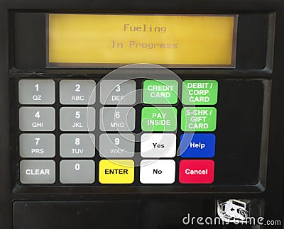 Gas Pump Keypad And Display Stock Illustration - Image: 73342186