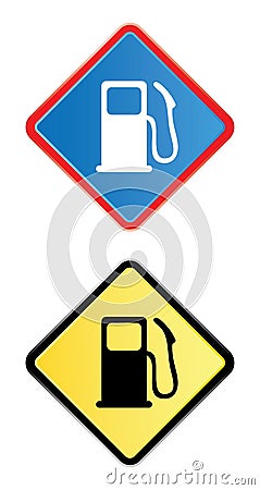 Gas Pump Road Sign Royalty Free Stock Photography - Image: 7212337