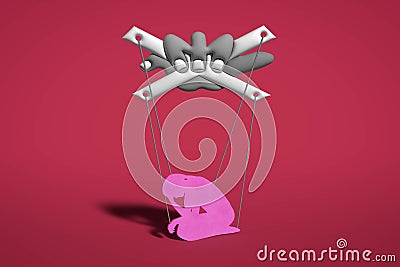 Gaslighting, Woman Controlled By Puppet Strings Held By A Hand, Abuse ...