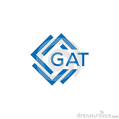GAT Letter Logo Design On White Background. GAT Creative Circle Letter ...
