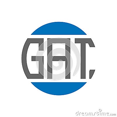 GAT Letter Logo Design On White Background. GAT Creative Initials ...