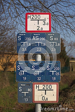 Gate Valve And Hydrant Signs Stock Image | CartoonDealer.com #52218523