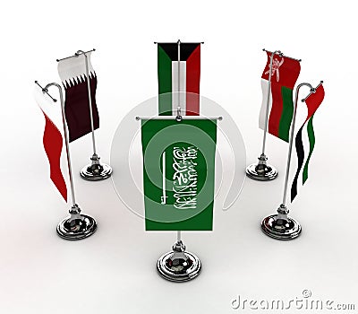 GCC Flags Royalty Free Stock Photo - Image: 38399185