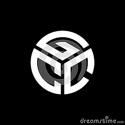 GCC Letter Logo Design On Black Background. GCC Creative Initials ...