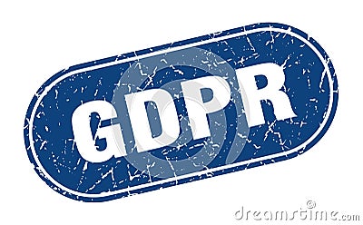 Gdpr Sign. Gdpr Grunge Stamp. Cartoon Vector | CartoonDealer.com #180263605