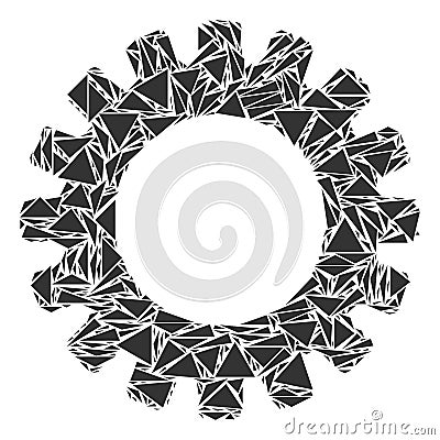 Gear Collage Of Triangles Vector Illustration | CartoonDealer.com ...