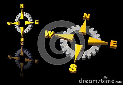 Gear Compass Logo Stock Illustration | CartoonDealer.com #5584864