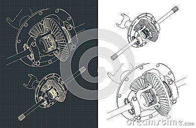 Gear Differential Drawings Cartoon Vector | CartoonDealer.com #184253463