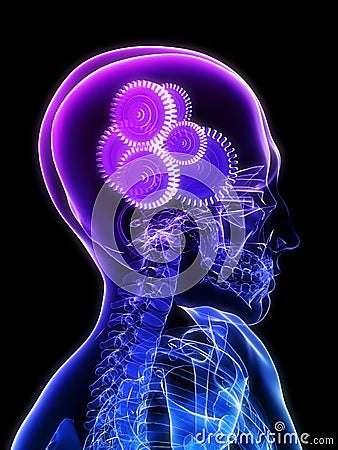 Gears In Brain Royalty Free Stock Photos - Image: 4155358