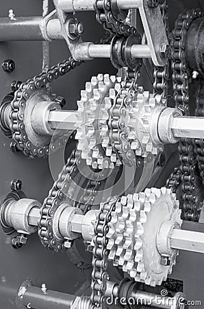 Gears And Chain Stock Photography - Image: 35115002