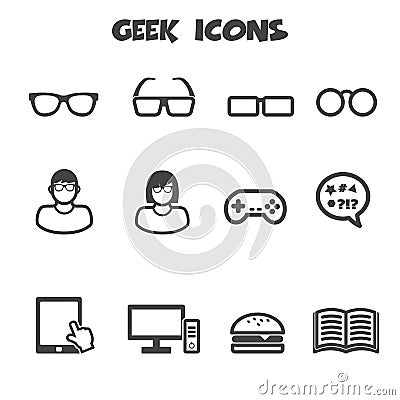 Geek Icons Stock Vector - Image: 39083351