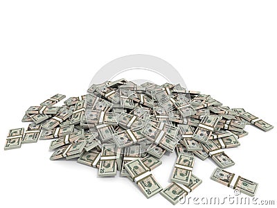Geldhaufen Zwanzig Dollar Stock Abbildung - Bild: 53712833