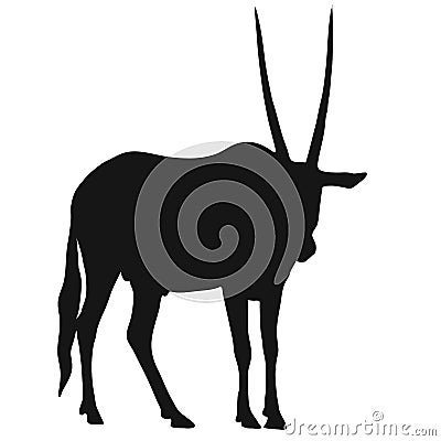Gemsbok - Silhouette Vector Illustration | CartoonDealer.com #87873552