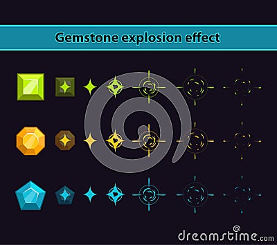 Gemstone Explosion Effect Stock Illustration - Image: 56723663