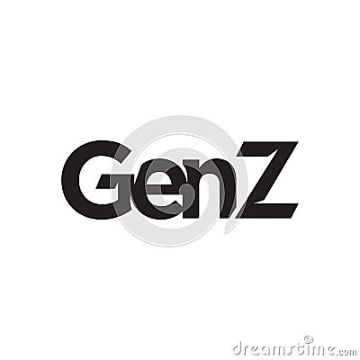Gen Z Text Design Vector | CartoonDealer.com #251384927