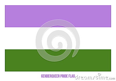 Genderqueer Pride Flag Vector Illustration Designed With Correct Color ...