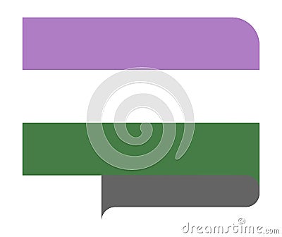 Genderqueer Pride Flag Cartoon Vector | CartoonDealer.com #217999887