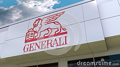 Generali Group Logo On The Modern Building Facade. Editorial 3D ...