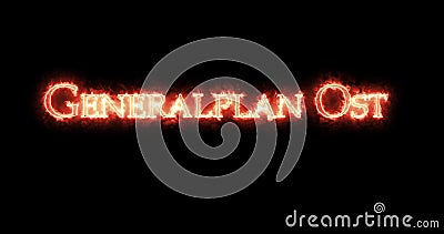 Generalplan Ost Written with Fire. Loop Stock Footage - Video of ...