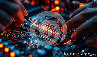 Corporate Executive Interacting With A Futuristic Global Maintenance ...