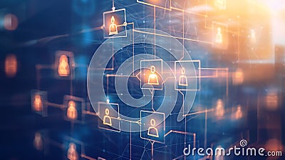 Generative AI Business Process And Workflow Automation With Flowchart Organization Chart With ...