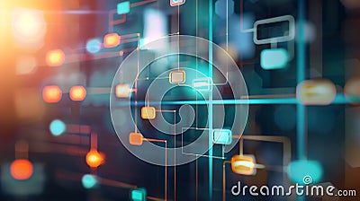 Generative AI Business Process And Workflow Automation With Flowchart Organization Chart With ...