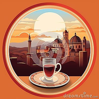 Generative AI Italian Style Coffee Espresso- Royalty-Free Illustration ...