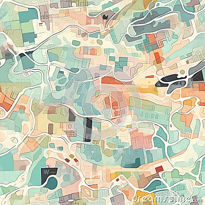 Generative AI Topographic Map Seamless Pattern- Stock Photography ...