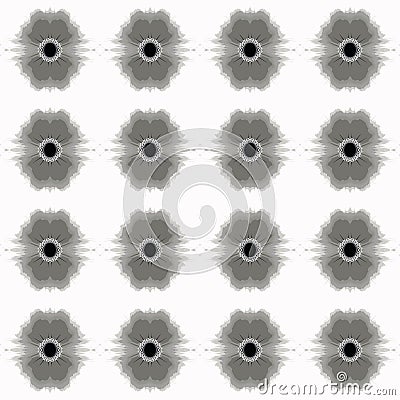 Generative Black And White Seamless Pattern With Centered Circles And ...
